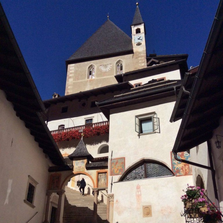 San Romedio's hermitage from earth to the sky and back
